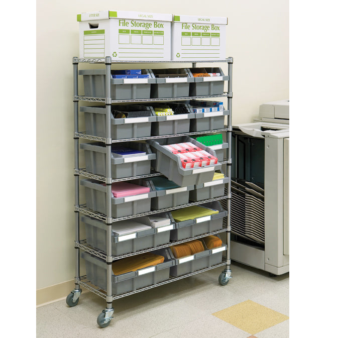 36 x 14 x 56, 7-Tier NSF 16-Bin Rack Shelving – Vancouver Classics